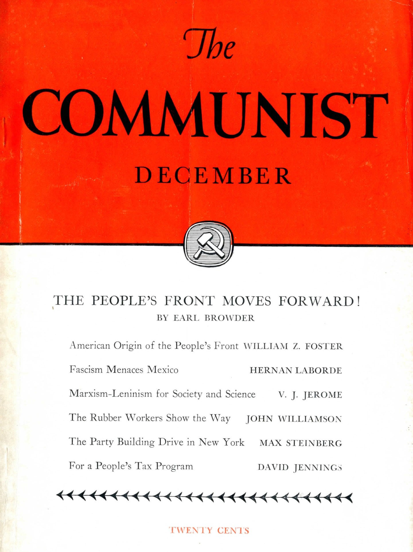 The Communist. Vol. 16 No. 12. December, 1937. – Revolution's Newsstand