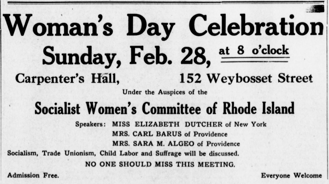 ‘Speakers at the Women’s Day Celebration’ from The Labor Advocate ...