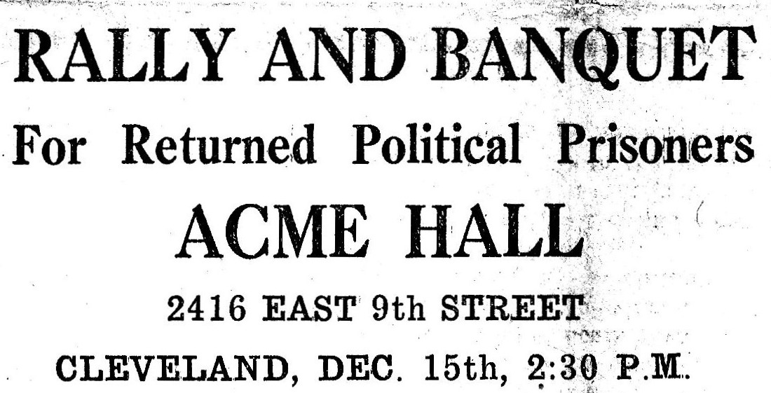 ‘Cleveland Socialists Pack Hall to Welcome Returning Prisoners’ from ...